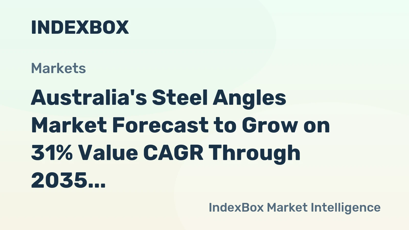 Australia's Steel Angles Market Forecast to Grow on 31% Value CAGR Through 2035