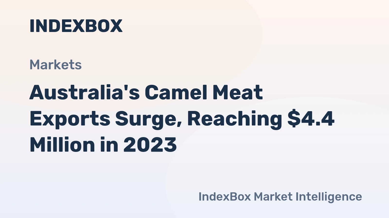 Australia's Camel Meat Exports Surge, Reaching $4.4 Million in 2023