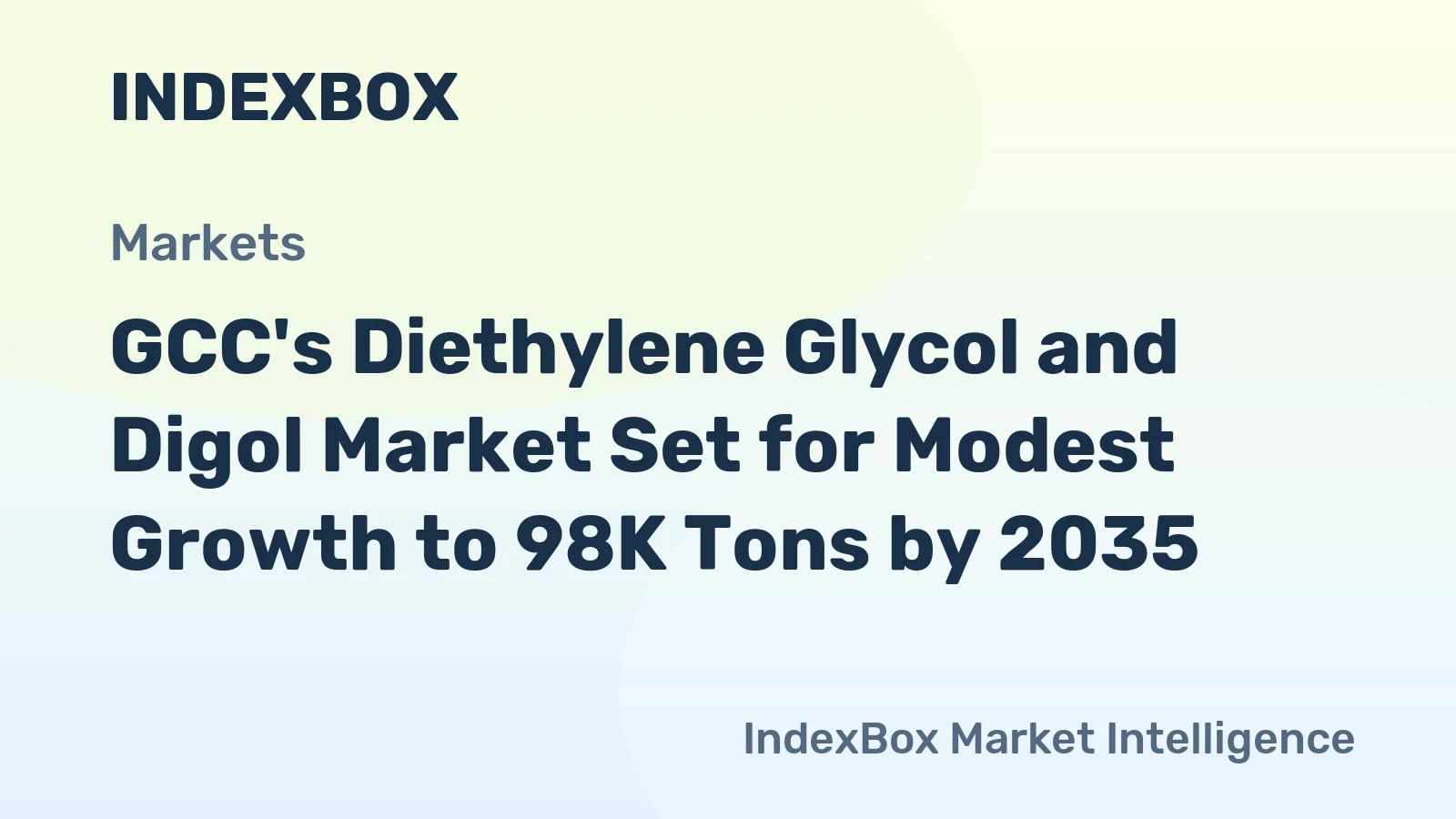 GCC's Diethylene Glycol and Digol Market Set for Modest Growth to 98K Tons by 2035