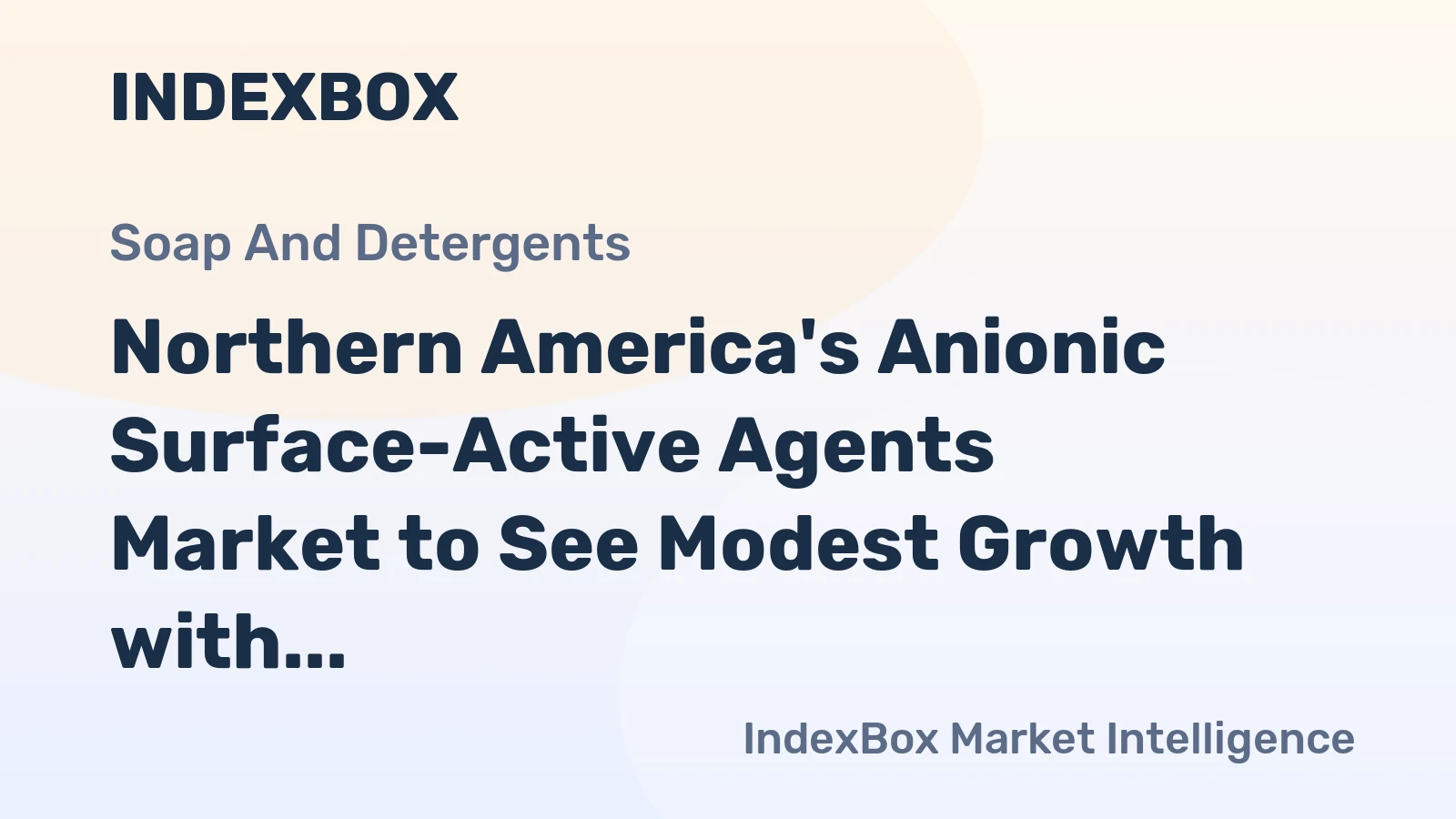Northern America's Anionic Surface-Active Agents Market to See Modest Growth with +0.6% CAGR