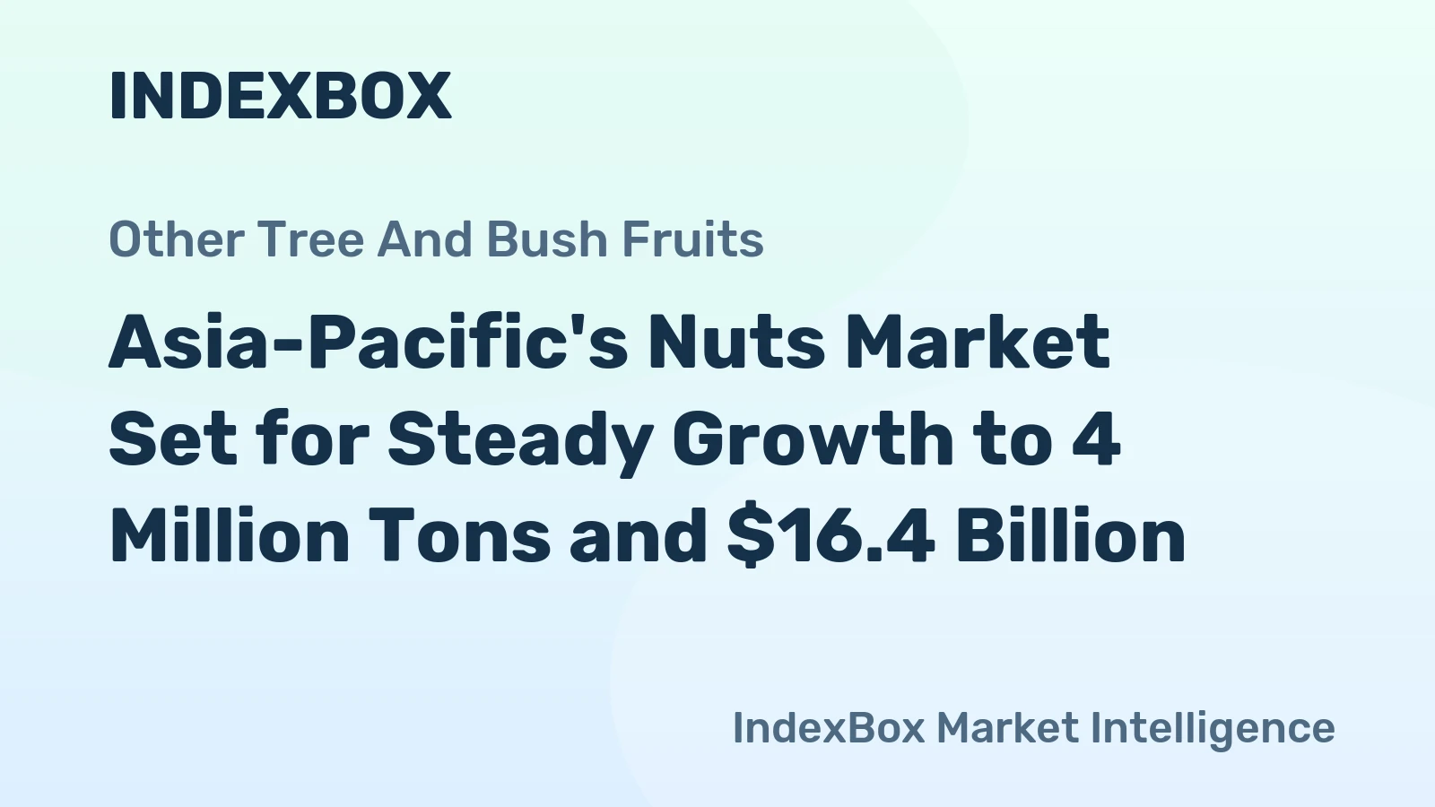 Asia-Pacific's Nuts Market Set for Steady Growth to 4 Million Tons and $16.4 Billion
