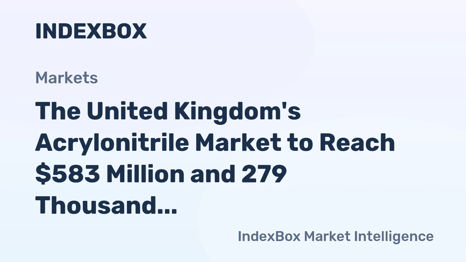 The United Kingdom's Acrylonitrile Market to Reach $583 Million and 279 Thousand Tons by 2035