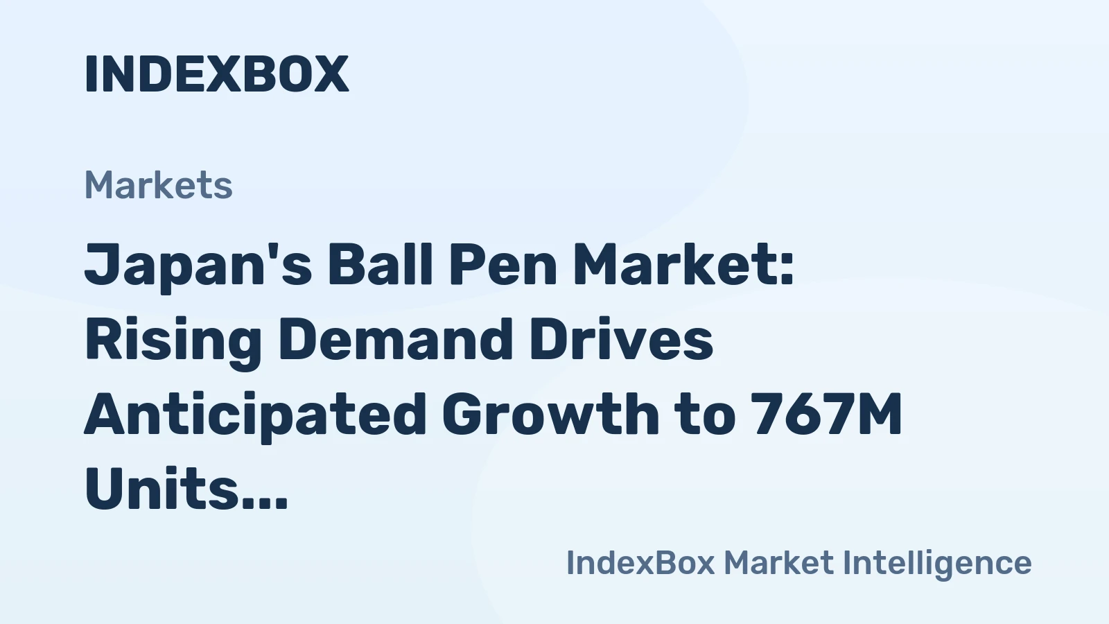 Japan's Ball Pen Market: Rising Demand Drives Anticipated Growth to 767M Units by 2035