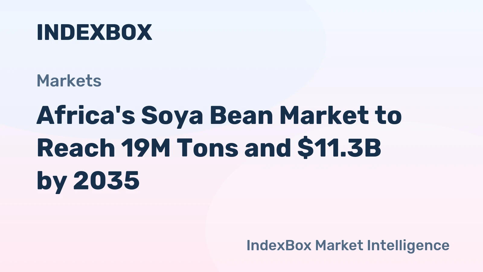 Africa's Soya Bean Market to Reach 19M Tons and $11.3B by 2035