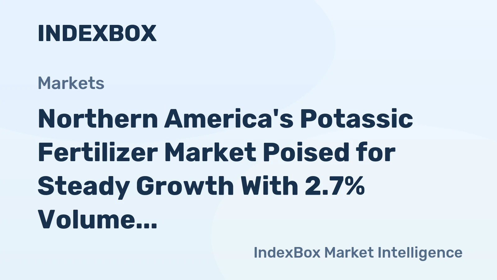 Northern America's Potassic Fertilizer Market Poised for Steady Growth With 2.7% Volume CAGR Through 2035