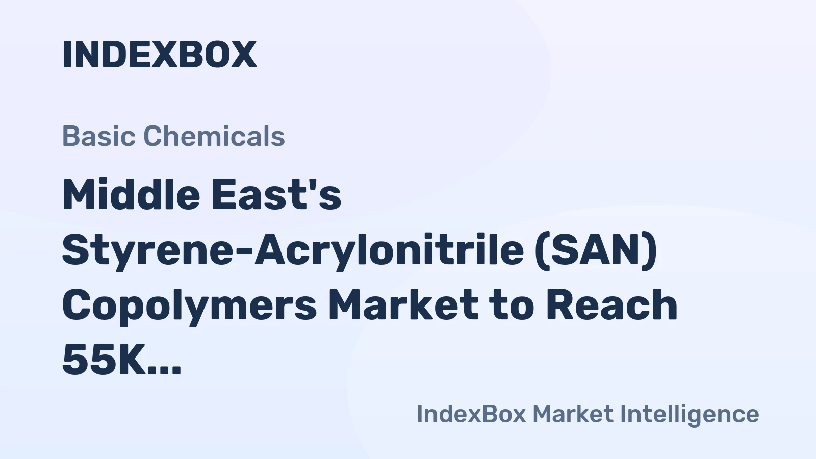 Middle East's Styrene-Acrylonitrile (SAN) Copolymers Market to Reach 55K Tons and $91M by 2035