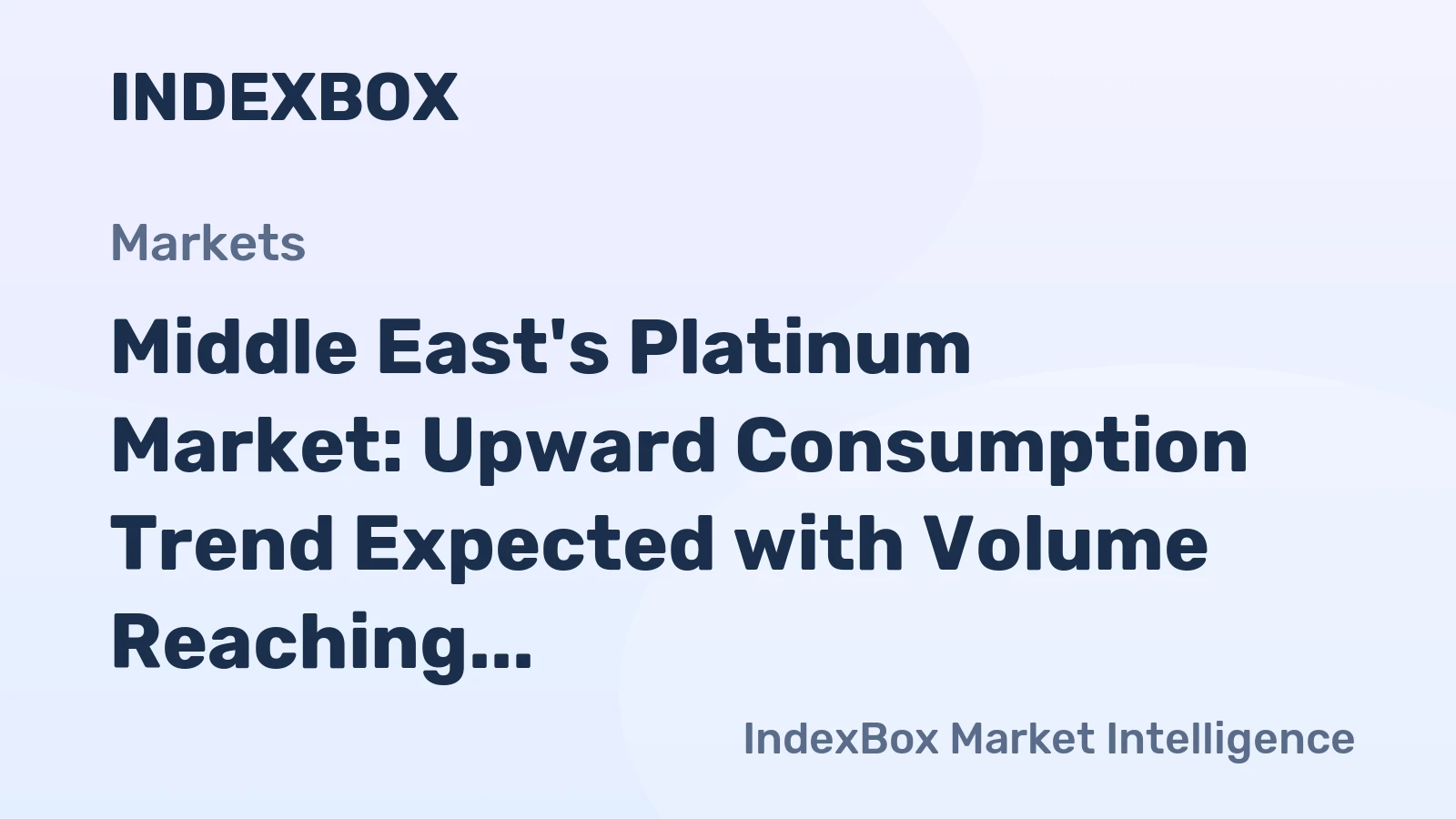 Middle East's Platinum Market: Upward Consumption Trend Expected with Volume Reaching 5.5K Tons and Value Growing to $166.9B by 2035