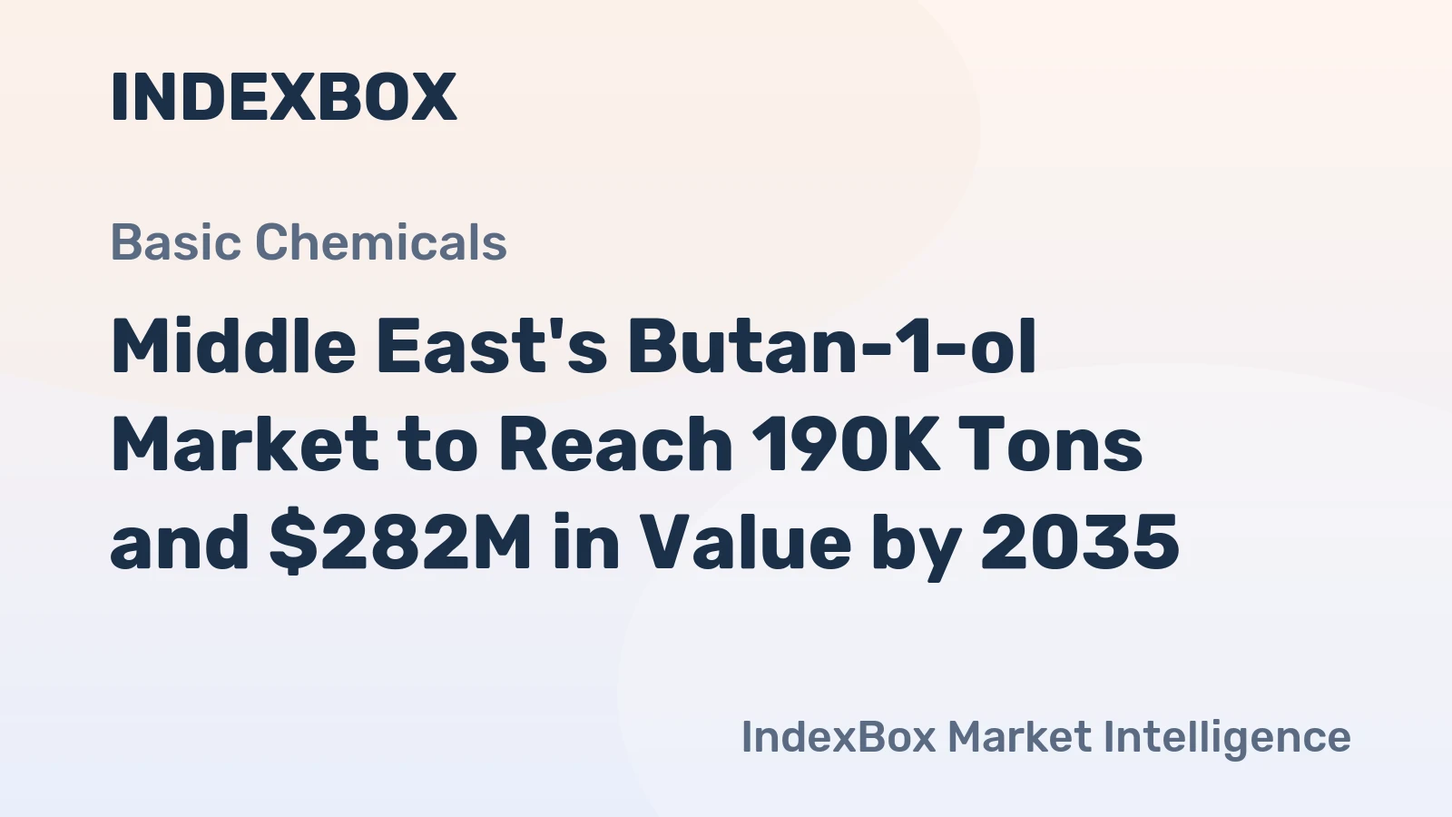 Middle East's Butan-1-ol Market to Reach 190K Tons and $282M in Value by 2035