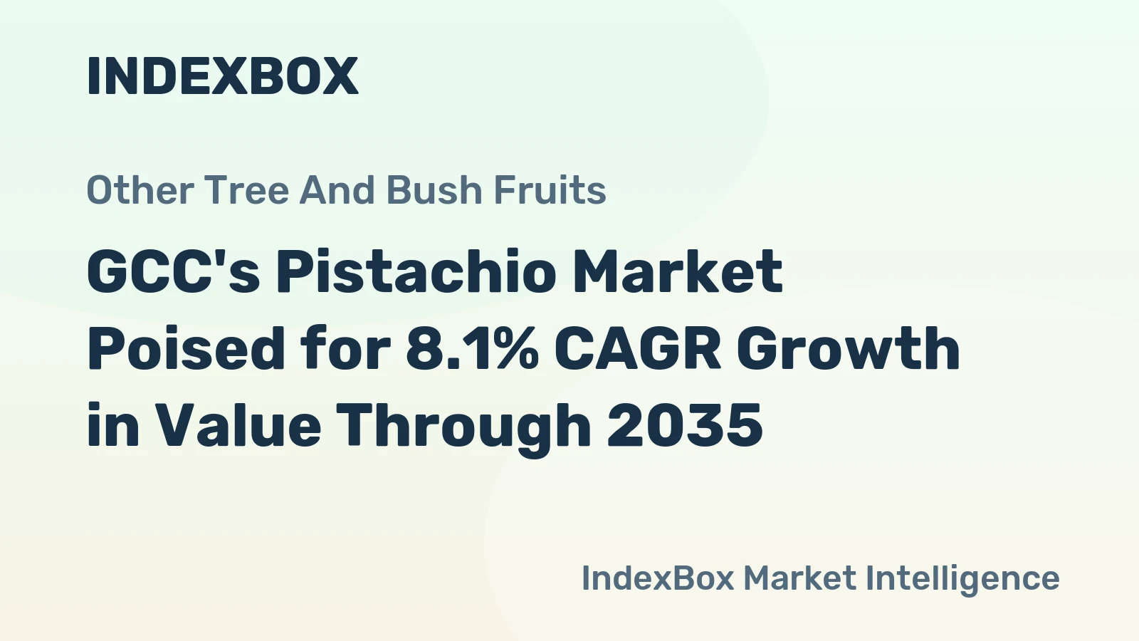 GCC's Pistachio Market Poised for 8.1% CAGR Growth in Value Through 2035