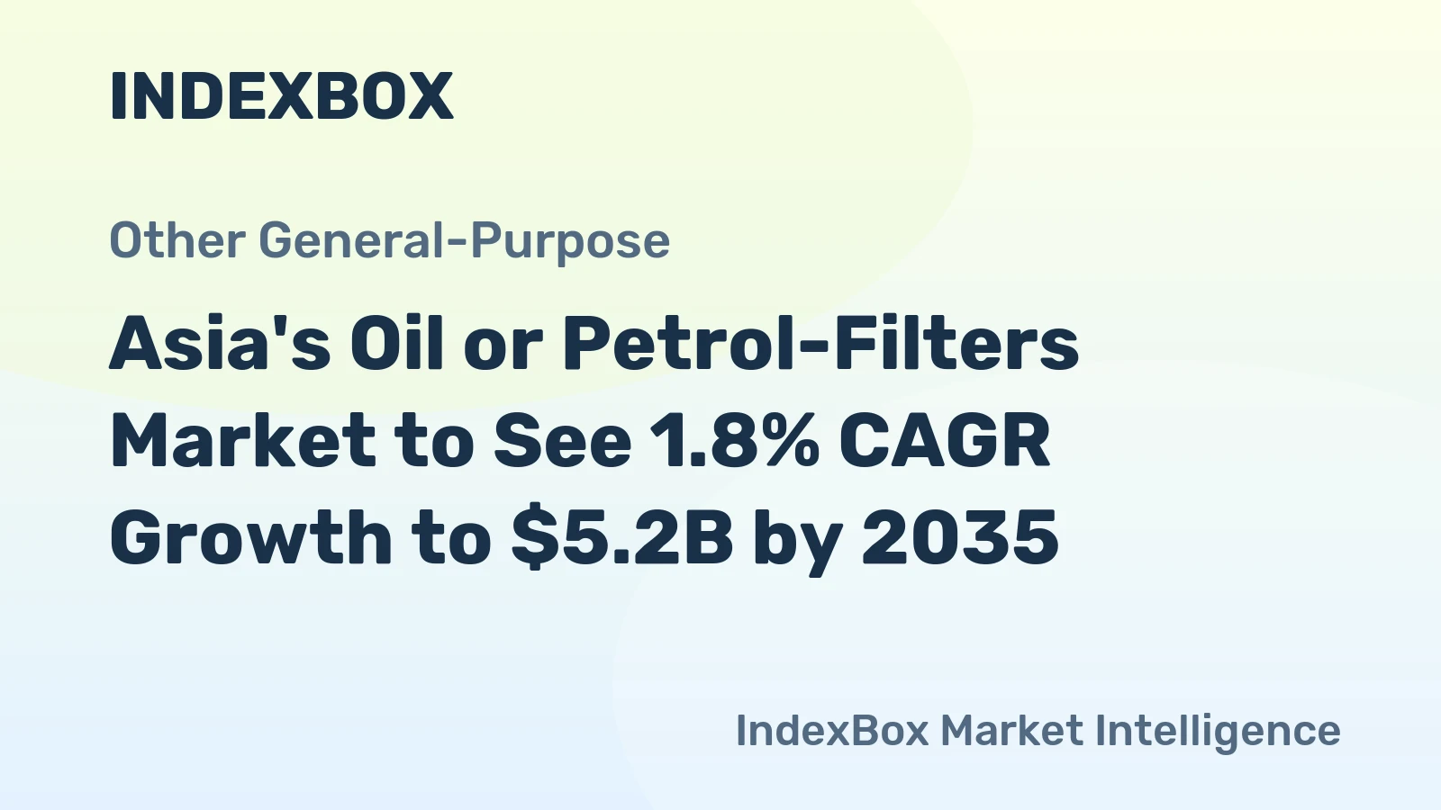 Asia's Oil or Petrol-Filters Market to See 1.8% CAGR Growth to $5.2B by 2035