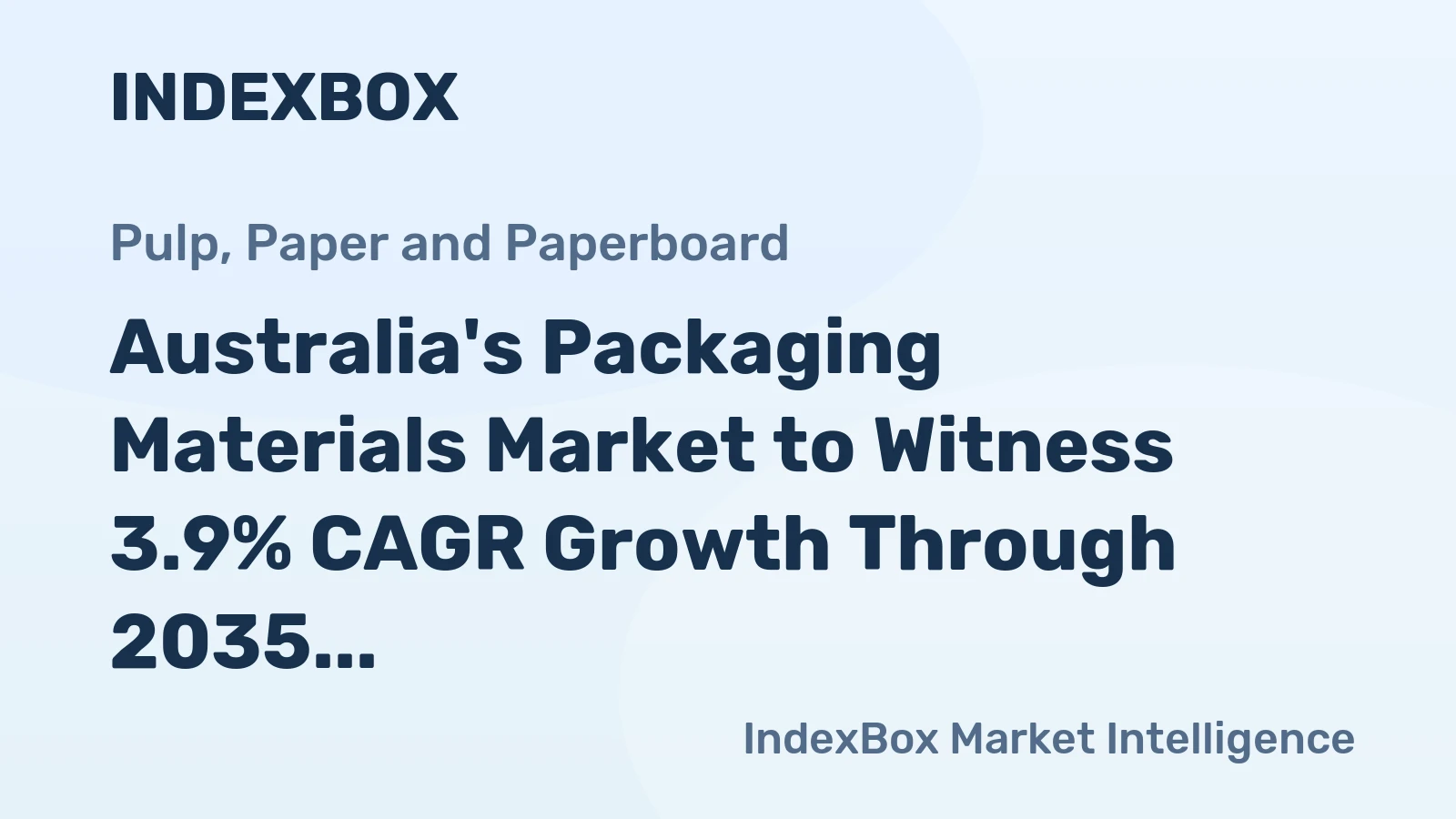 Australia's Packaging Materials Market to Witness 3.9% CAGR Growth Through 2035