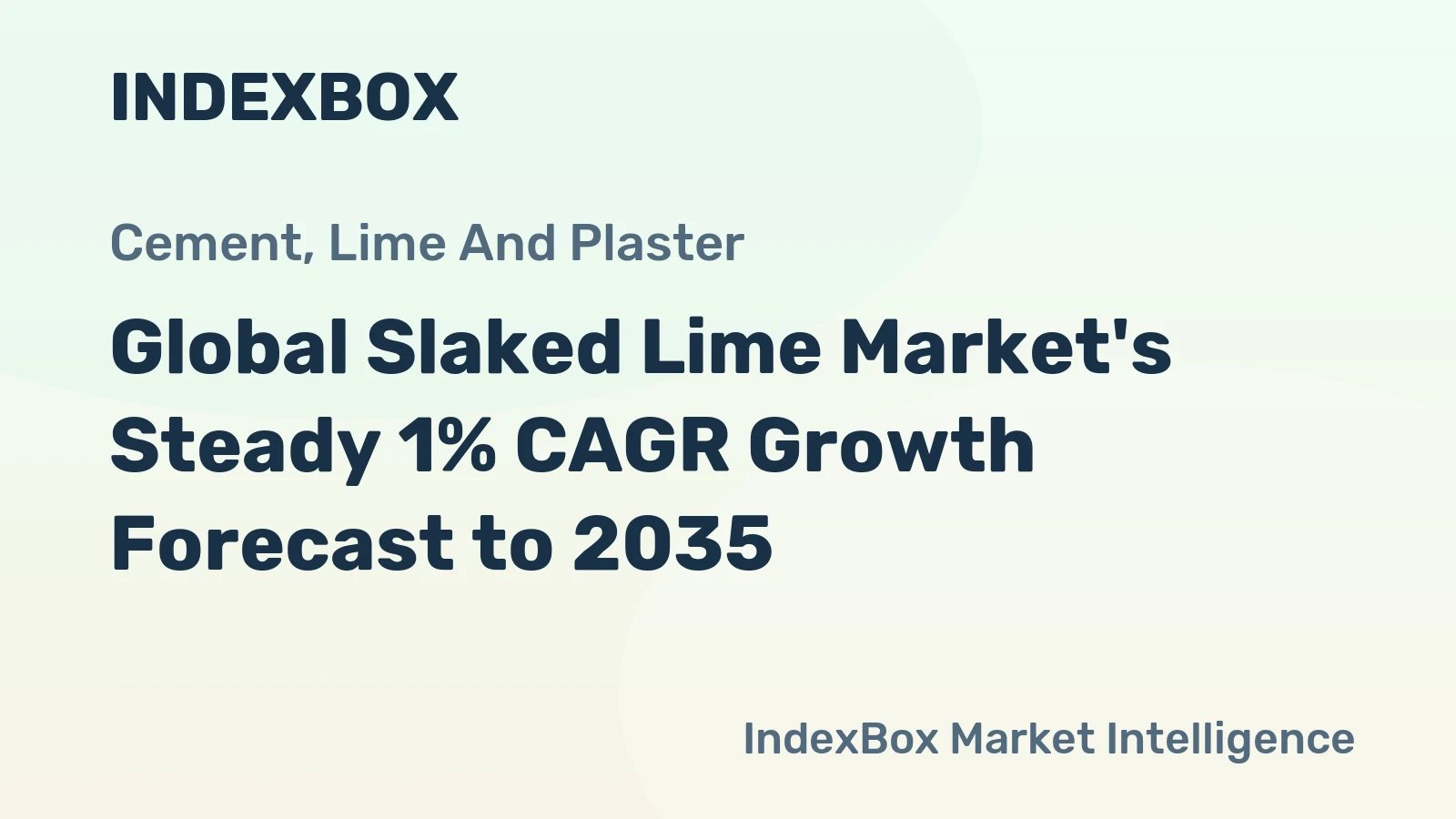 Global Slaked Lime Market's Steady 1% CAGR Growth Forecast to 2035