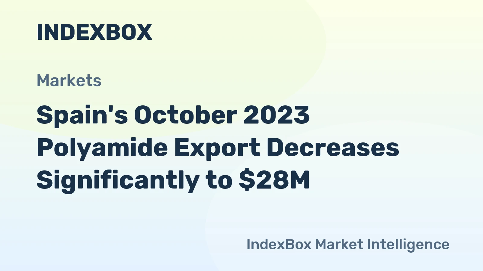 Spain's October 2023 Polyamide Export Decreases Significantly to $28M