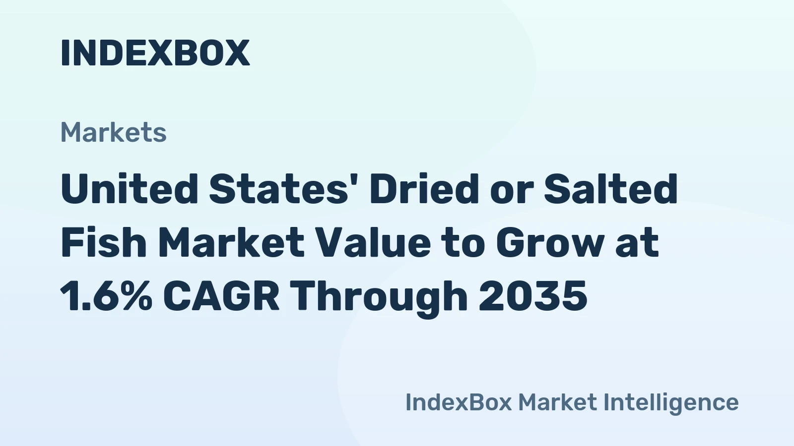 United States' Dried or Salted Fish Market Value to Grow at 1.6% CAGR Through 2035