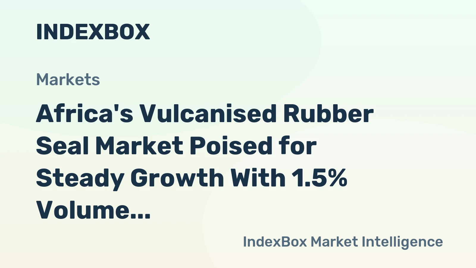Africa's Vulcanised Rubber Seal Market Poised for Steady Growth With 1.5% Volume CAGR Through 2035