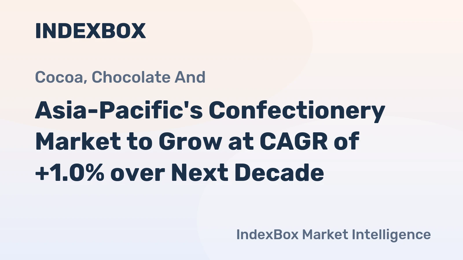 Asia-Pacific's Confectionery Market to Grow at CAGR of +1.0% over Next Decade