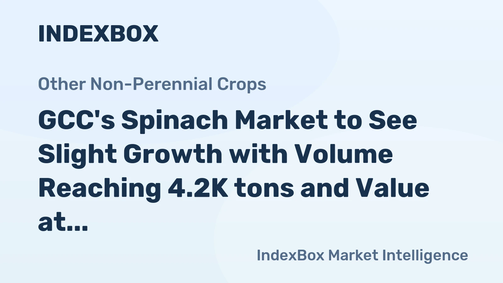 GCC's Spinach Market to See Slight Growth with Volume Reaching 4.2K tons and Value at $24M by 2035