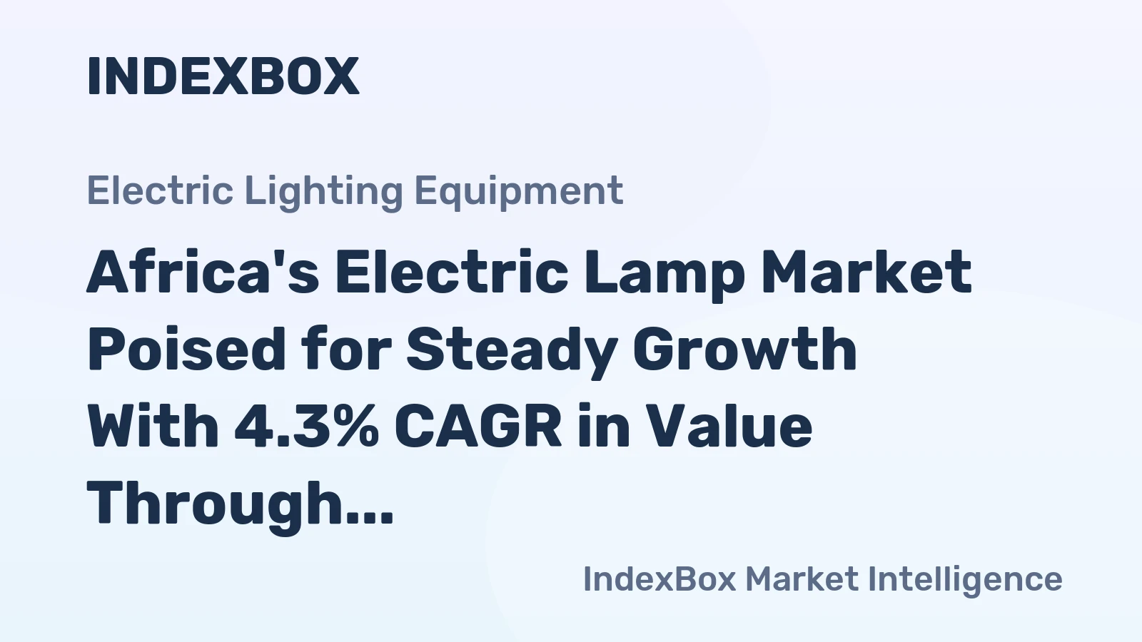 Africa's Electric Lamp Market Poised for Steady Growth With 4.3% CAGR in Value Through 2035