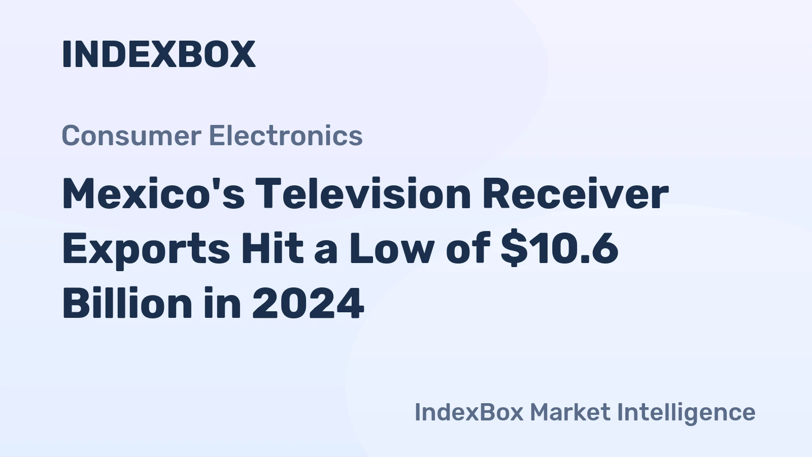Mexico's Television Receiver Exports Hit a Low of $10.6 Billion in 2024