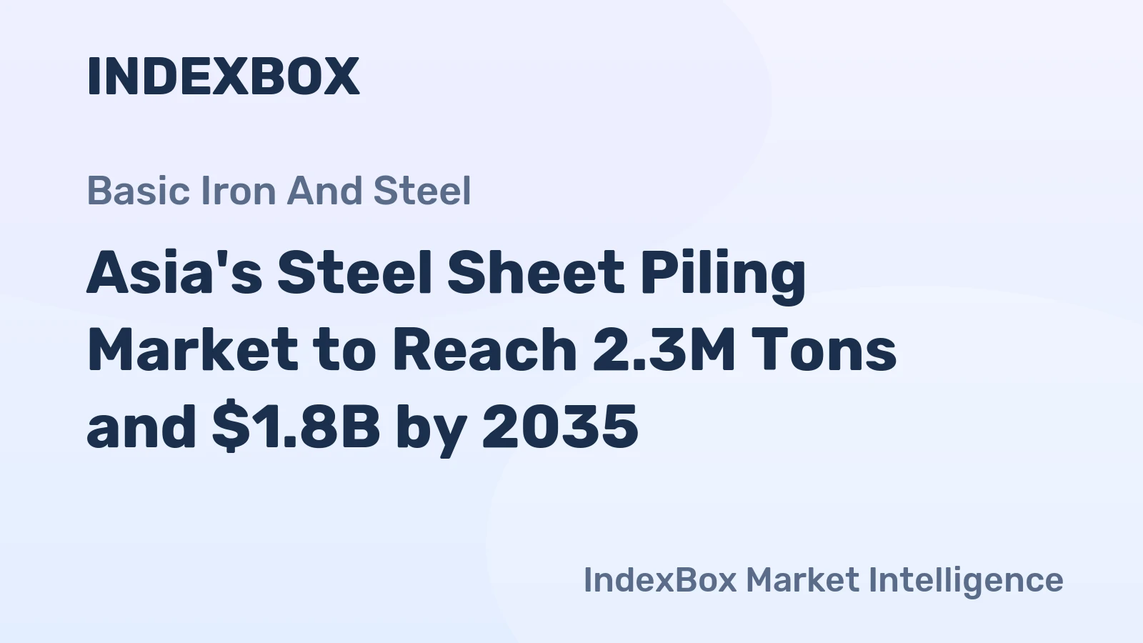 Asia's Steel Sheet Piling Market to Reach 2.3M Tons and $1.8B by 2035
