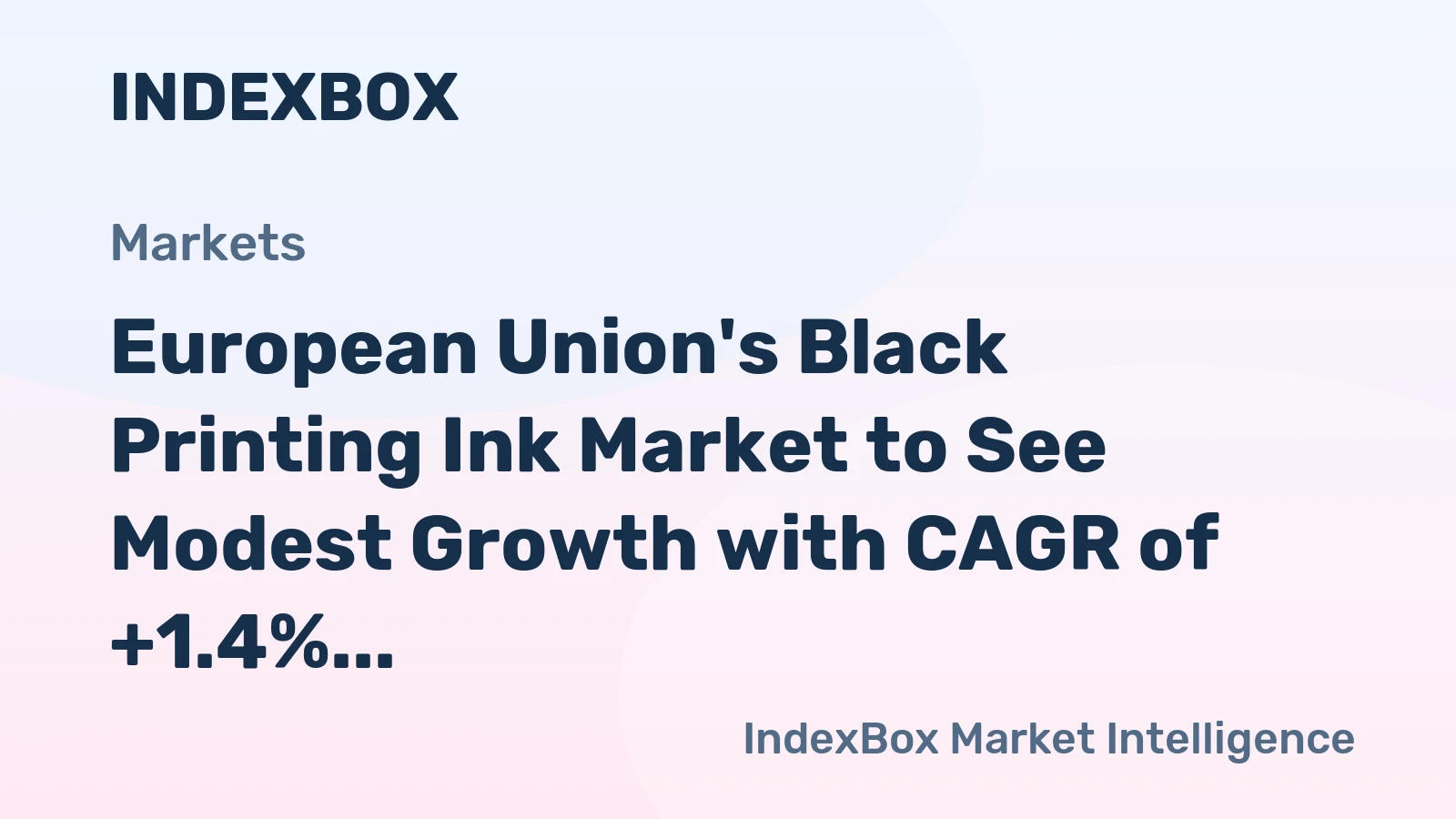 European Union's Black Printing Ink Market to See Modest Growth with CAGR of +1.4% from 2024 to 2035