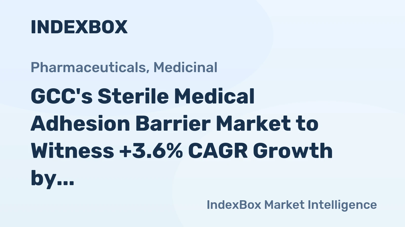 GCC's Sterile Medical Adhesion Barrier Market to Witness +3.6% CAGR Growth by 2035