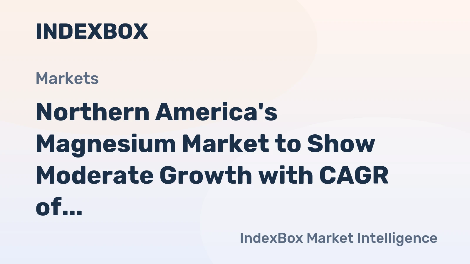 Northern America's Magnesium Market to Show Moderate Growth with CAGR of +0.2% from 2024 to 2035