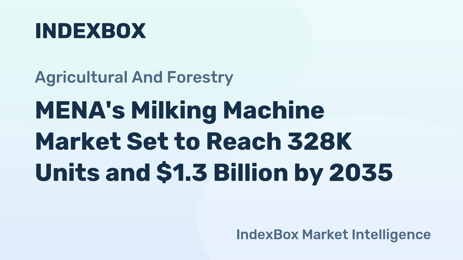 MENA's Milking Machine Market Set to Reach 328K Units and $1.3 Billion by 2035