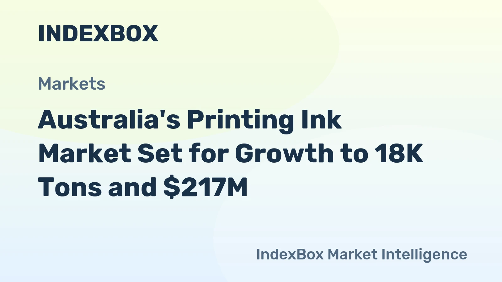 Australia's Printing Ink Market Set for Growth to 18K Tons and $217M