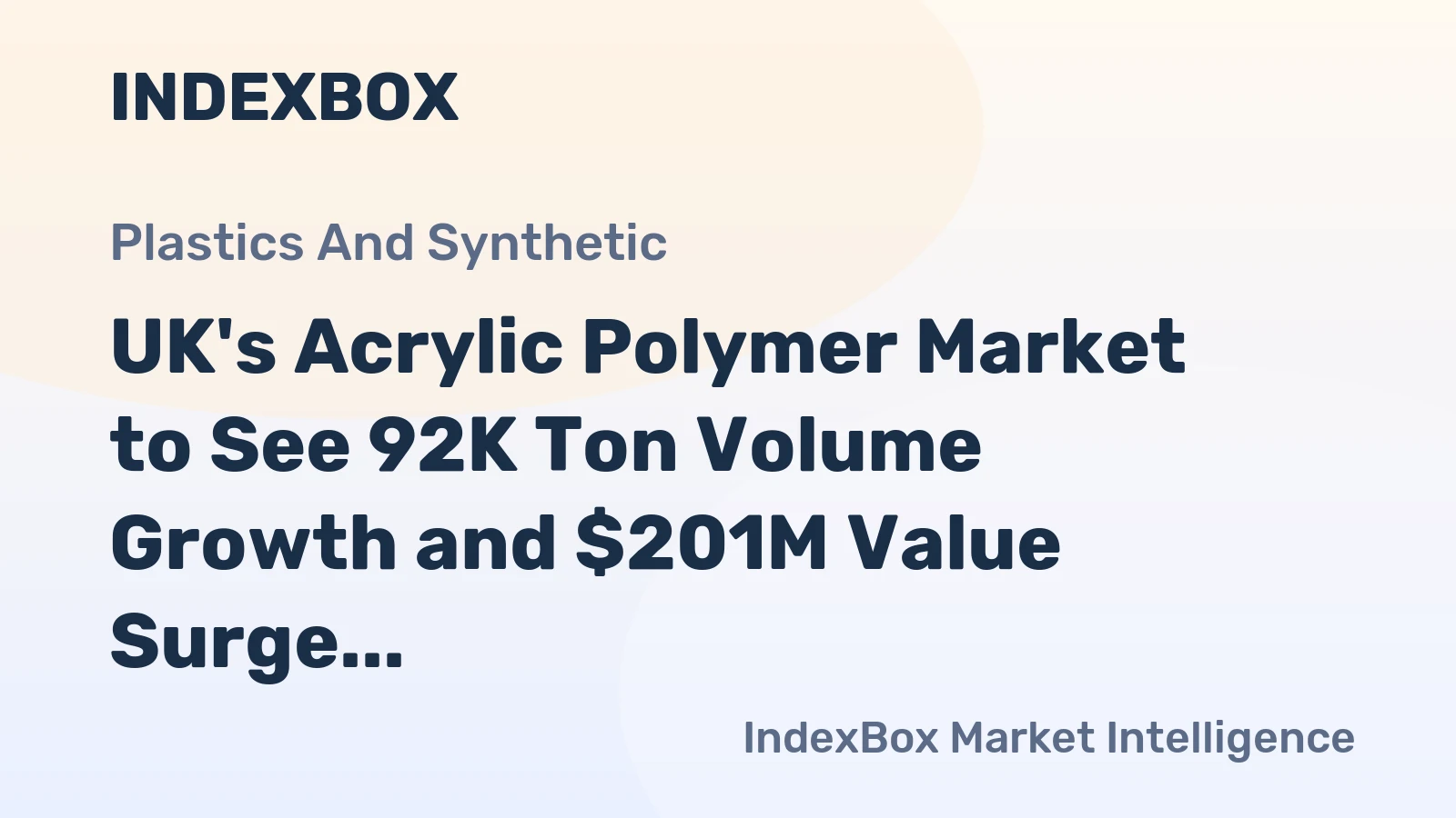 UK's Acrylic Polymer Market to See 92K Ton Volume Growth and $201M Value Surge by 2035
