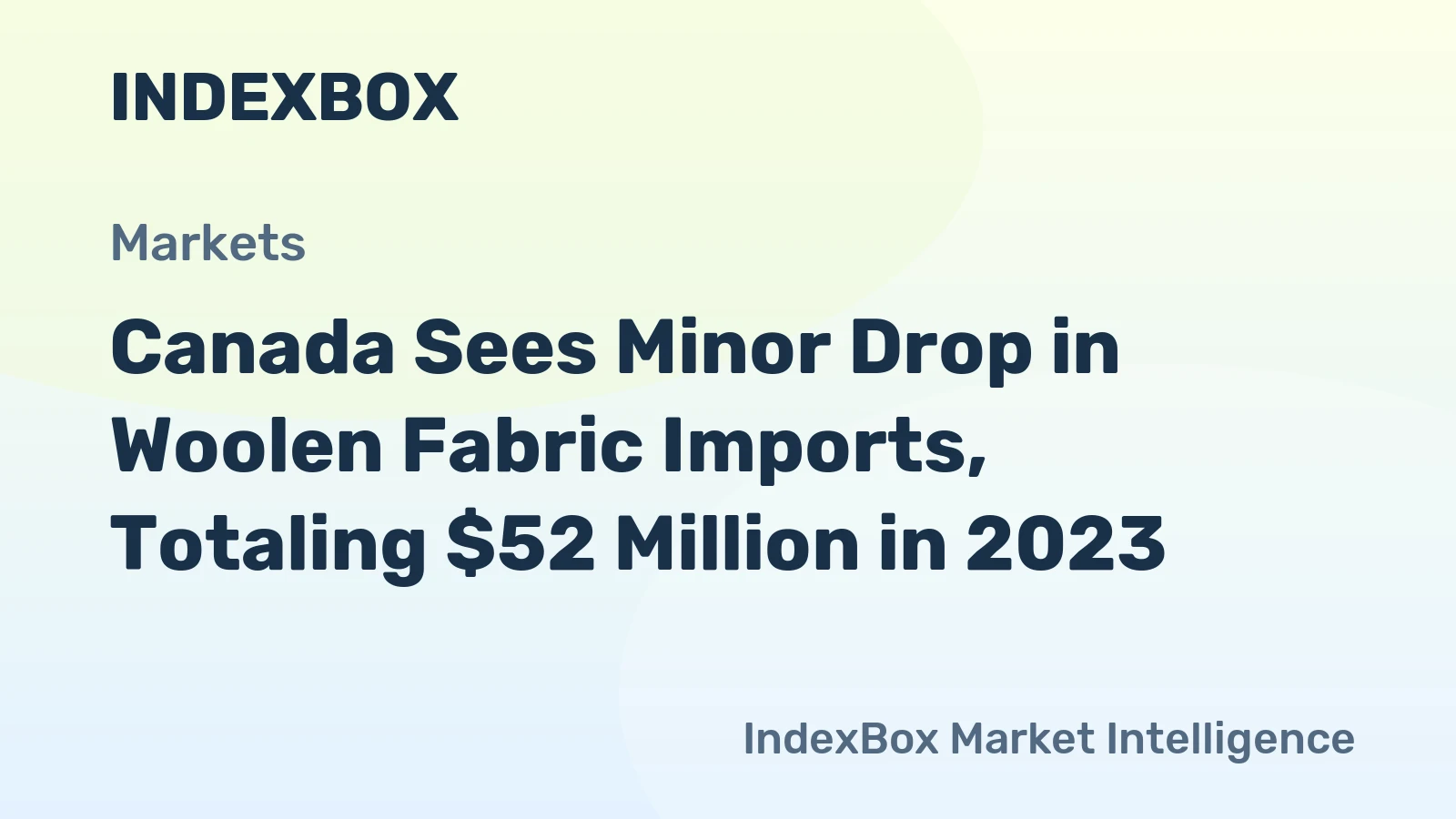 Canada Sees Minor Drop in Woolen Fabric Imports, Totaling $52 Million in 2023