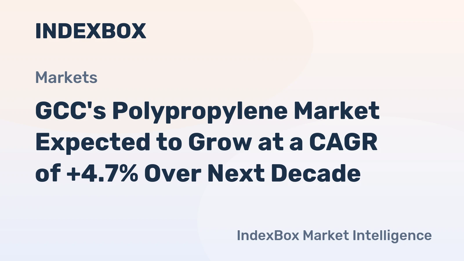 GCC's Polypropylene Market Expected to Grow at a CAGR of +4.7% Over Next Decade
