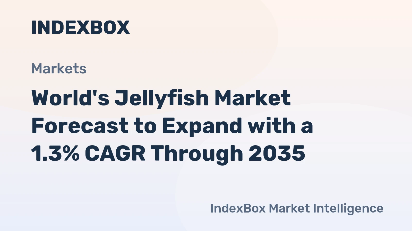 World's Jellyfish Market Forecast to Expand with a 1.3% CAGR Through 2035