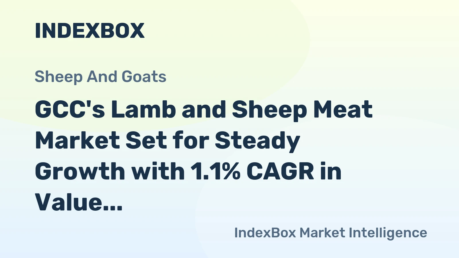 GCC's Lamb and Sheep Meat Market Set for Steady Growth with 1.1% CAGR in Value Through 2035
