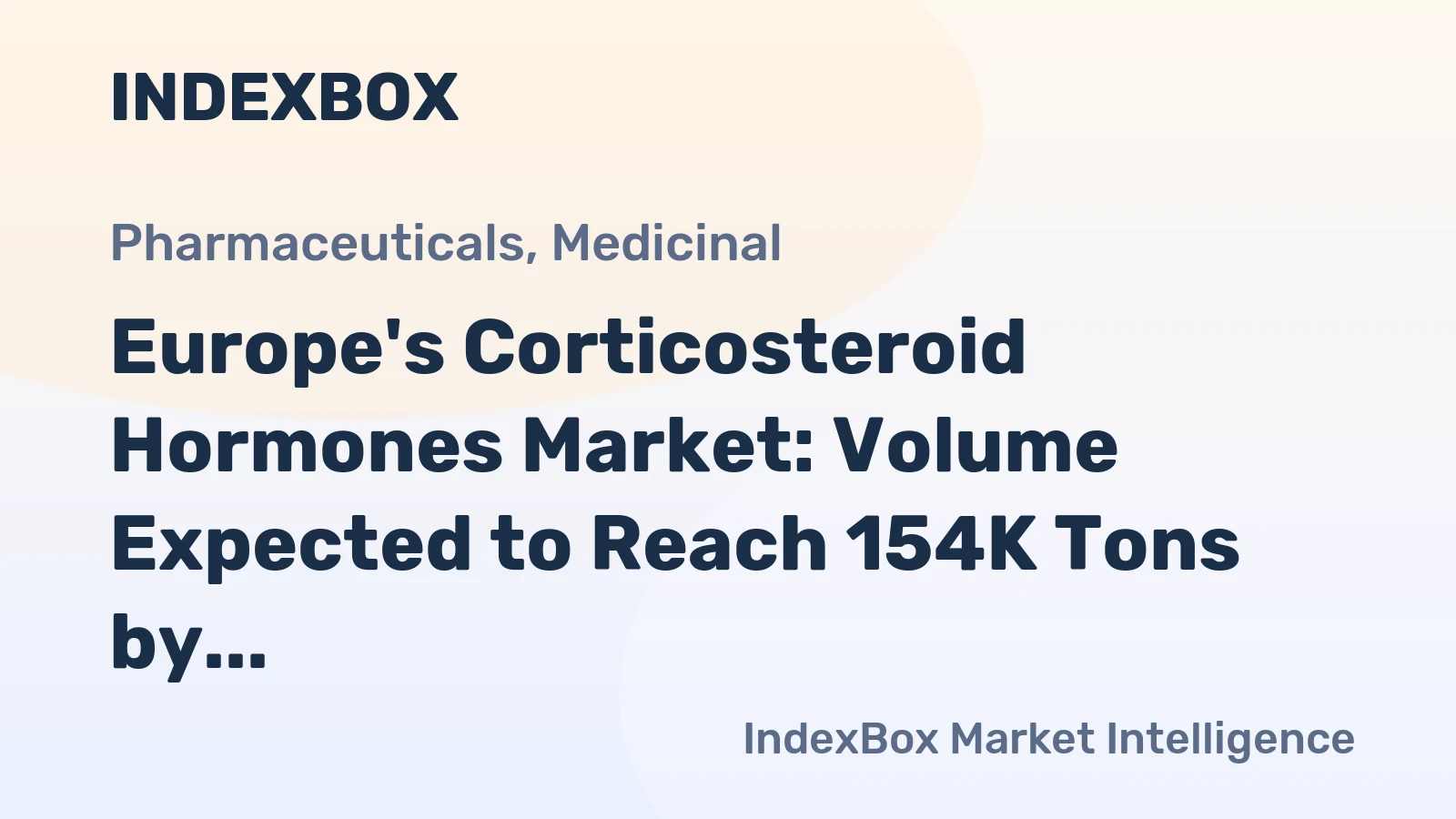 Europe's Corticosteroid Hormones Market: Volume Expected to Reach 154K Tons by 2035, Value to Reach $55.8B