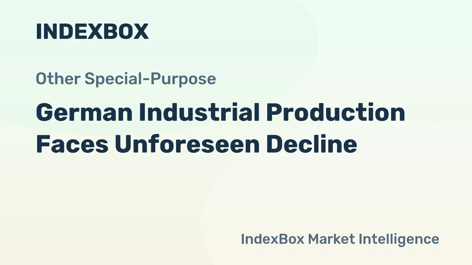 German Industrial Production Faces Unforeseen Decline