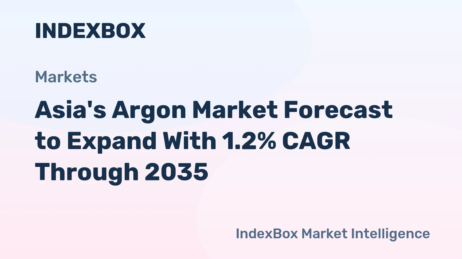 Asia's Argon Market Forecast to Expand With 1.2% CAGR Through 2035
