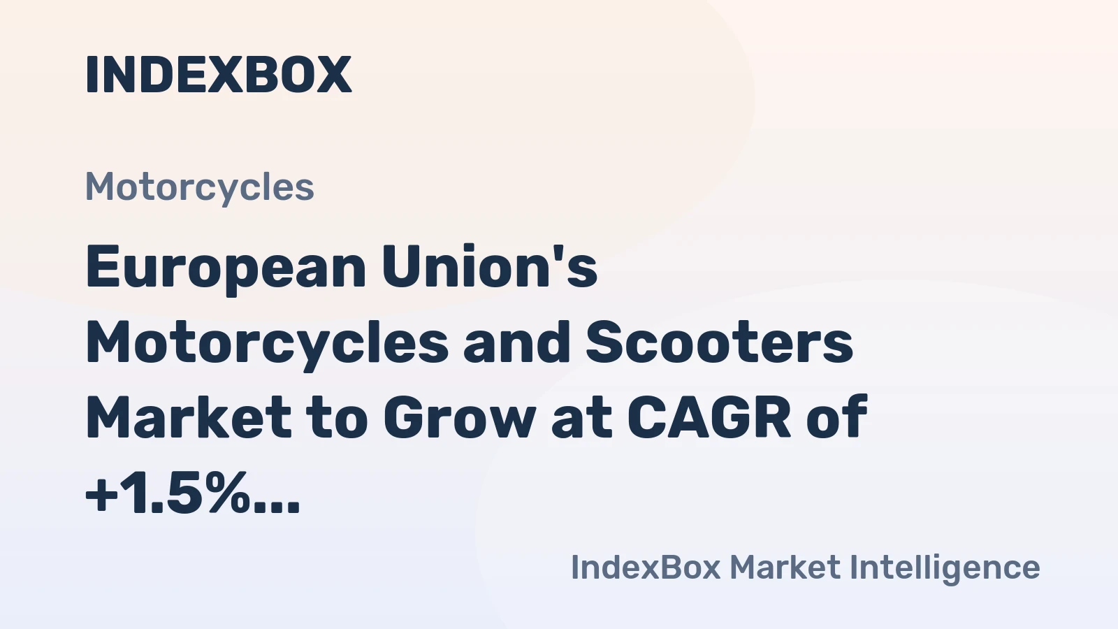 European Union's Motorcycles and Scooters Market to Grow at CAGR of +1.5% Through 2035