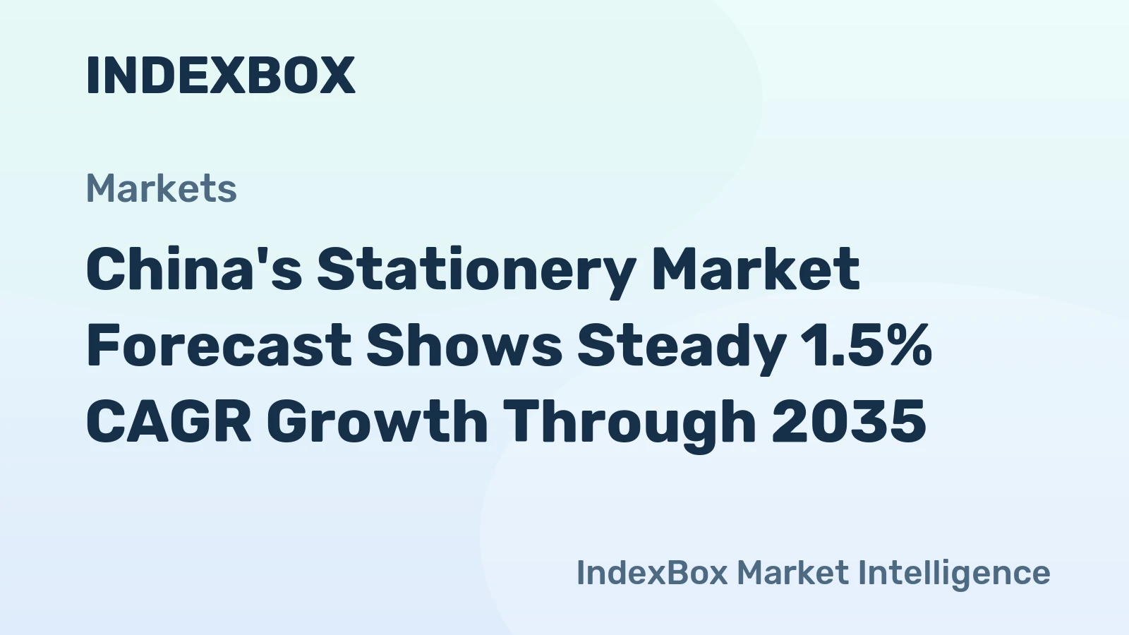 China's Stationery Market Forecast Shows Steady 1.5% CAGR Growth Through 2035
