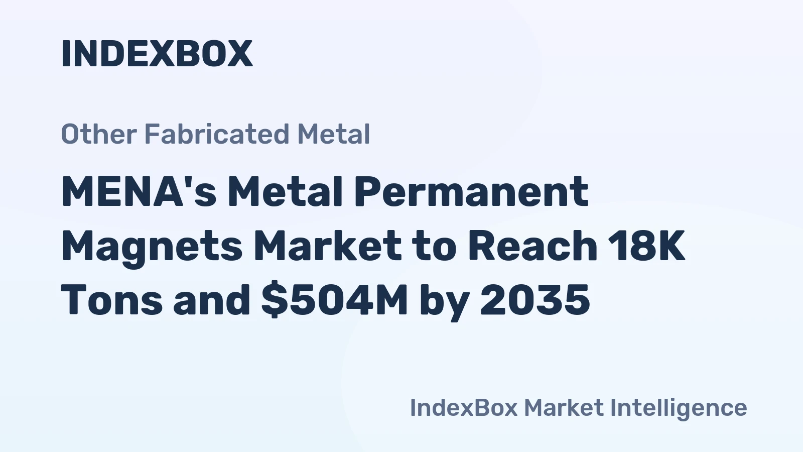 MENA's Metal Permanent Magnets Market to Reach 18K Tons and $504M by 2035