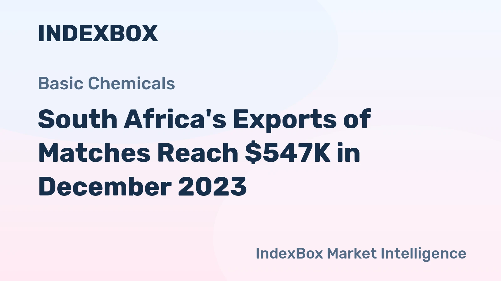 South Africa's Exports of Matches Reach $547K in December 2023