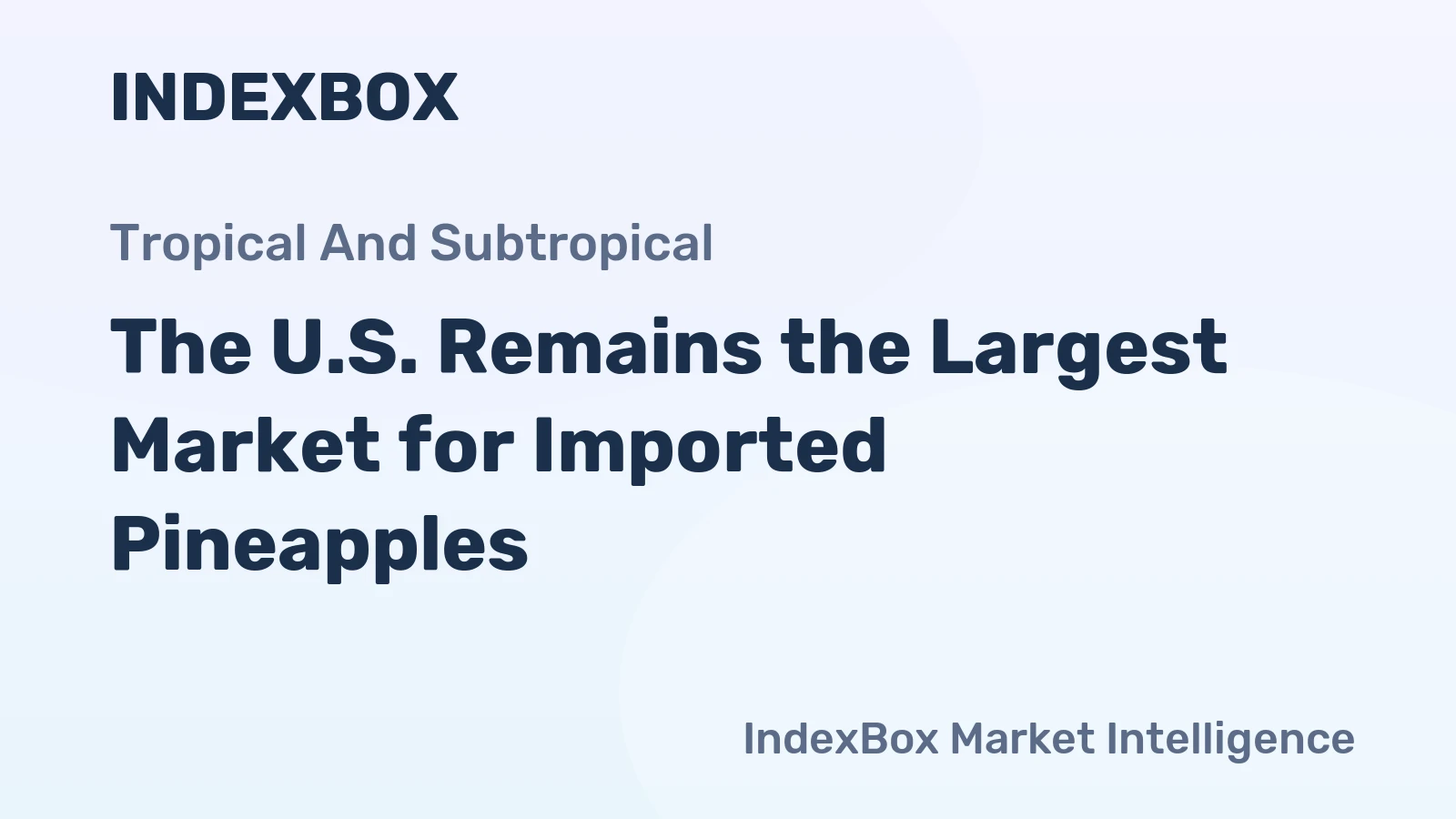 The U.S. Remains the Largest Market for Imported Pineapples