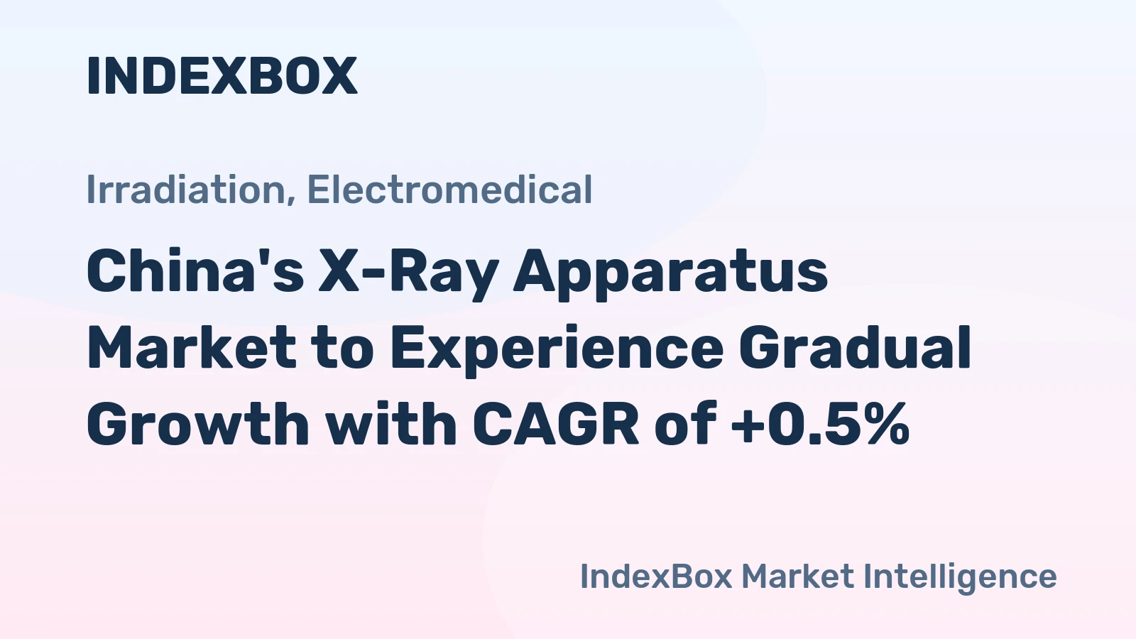 China's X-Ray Apparatus Market to Experience Gradual Growth with CAGR of +0.5%