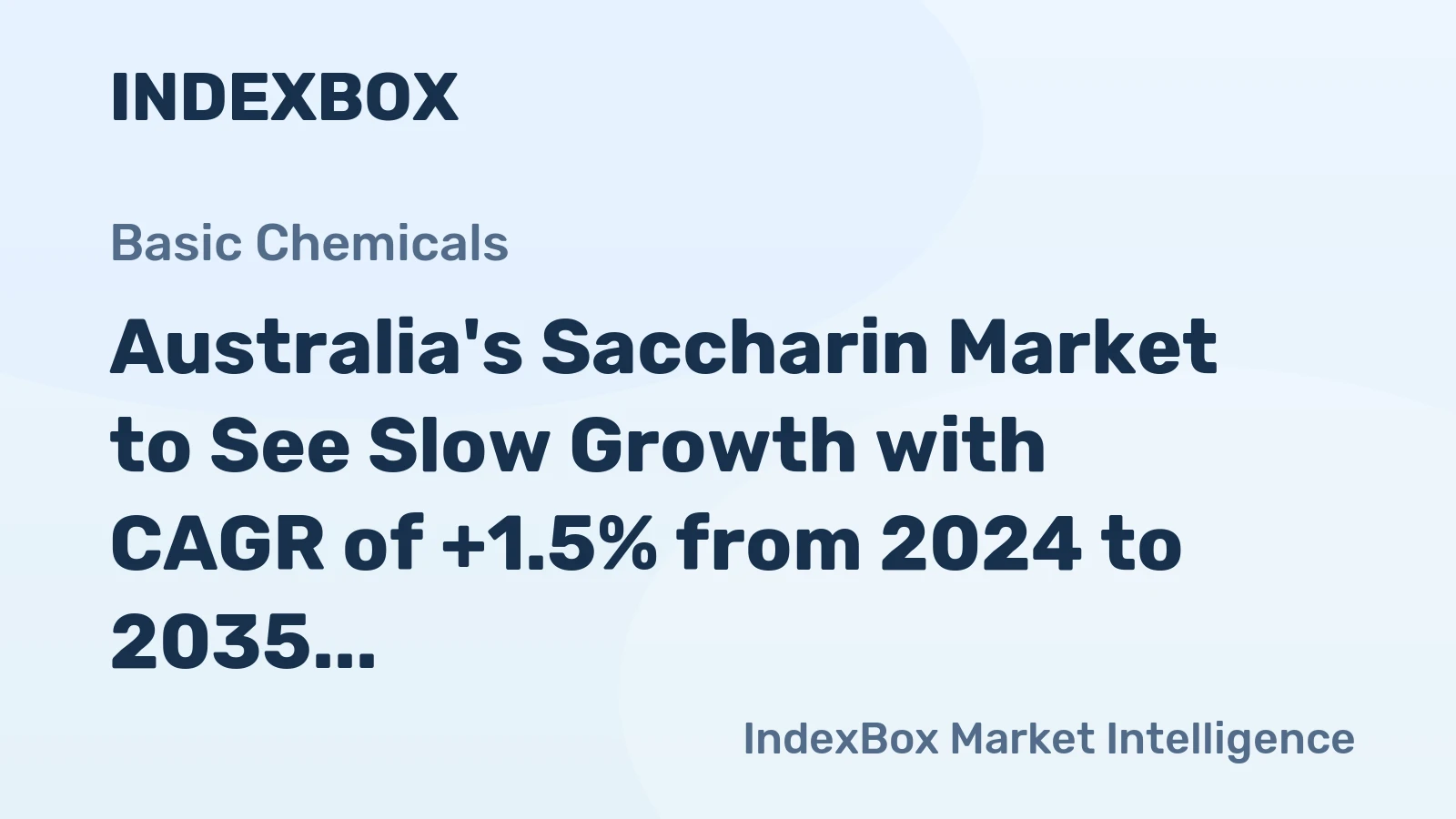 Australia's Saccharin Market to See Slow Growth with CAGR of +1.5% from 2024 to 2035