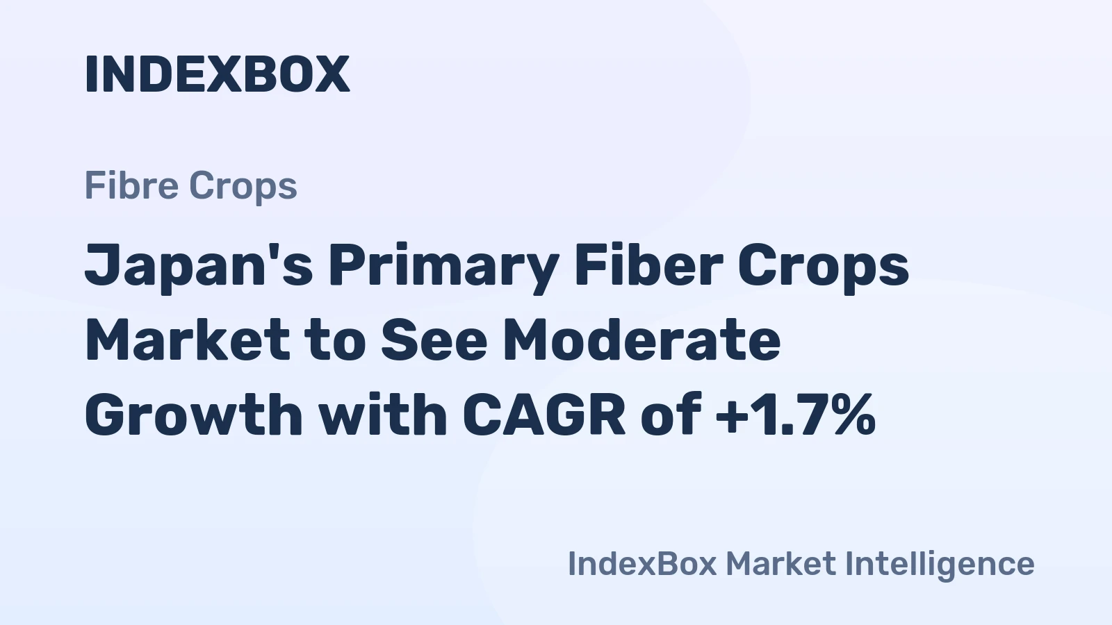 Japan's Primary Fiber Crops Market to See Moderate Growth with CAGR of +1.7%