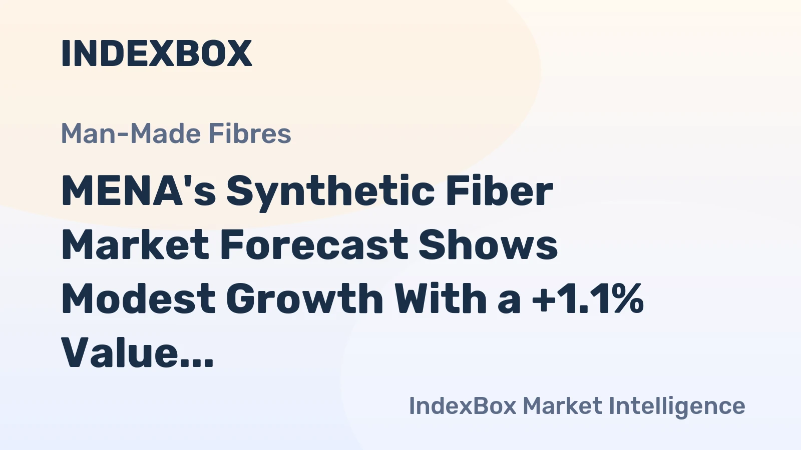 MENA's Synthetic Fiber Market Forecast Shows Modest Growth With a +1.1% Value CAGR Through 2035