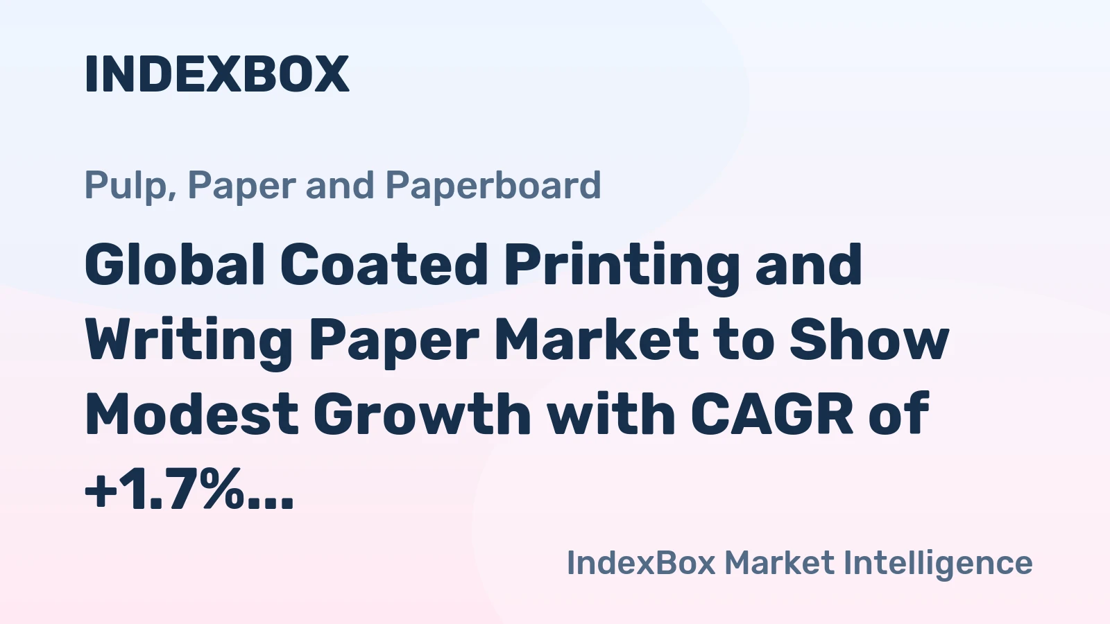 Global Coated Printing and Writing Paper Market to Show Modest Growth with CAGR of +1.7% from 2024 to 2035