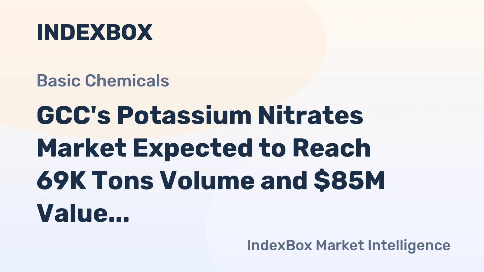 GCC's Potassium Nitrates Market Expected to Reach 69K Tons Volume and $85M Value by 2035