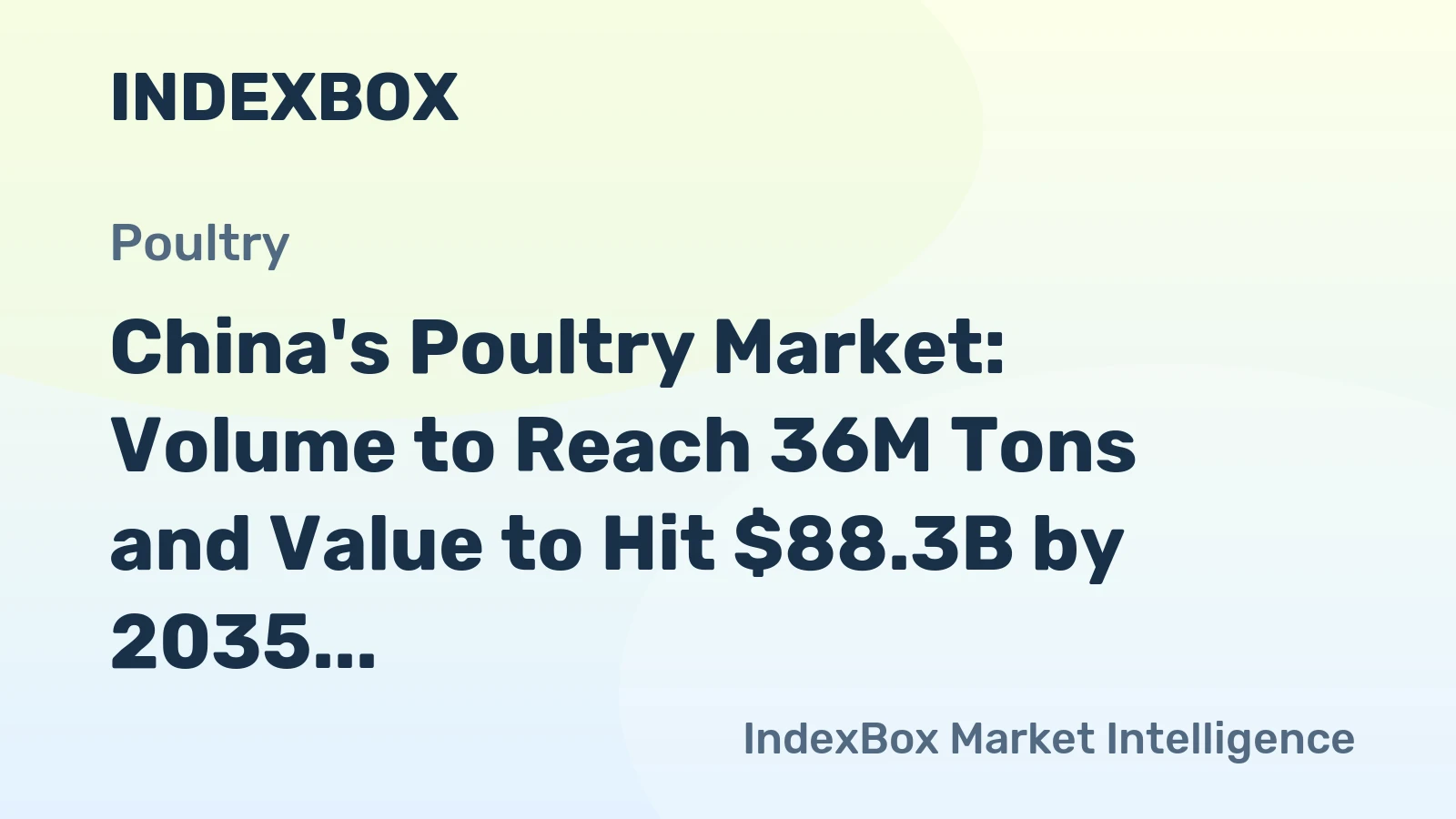 China's Poultry Market: Volume to Reach 36M Tons and Value to Hit $88.3B by 2035