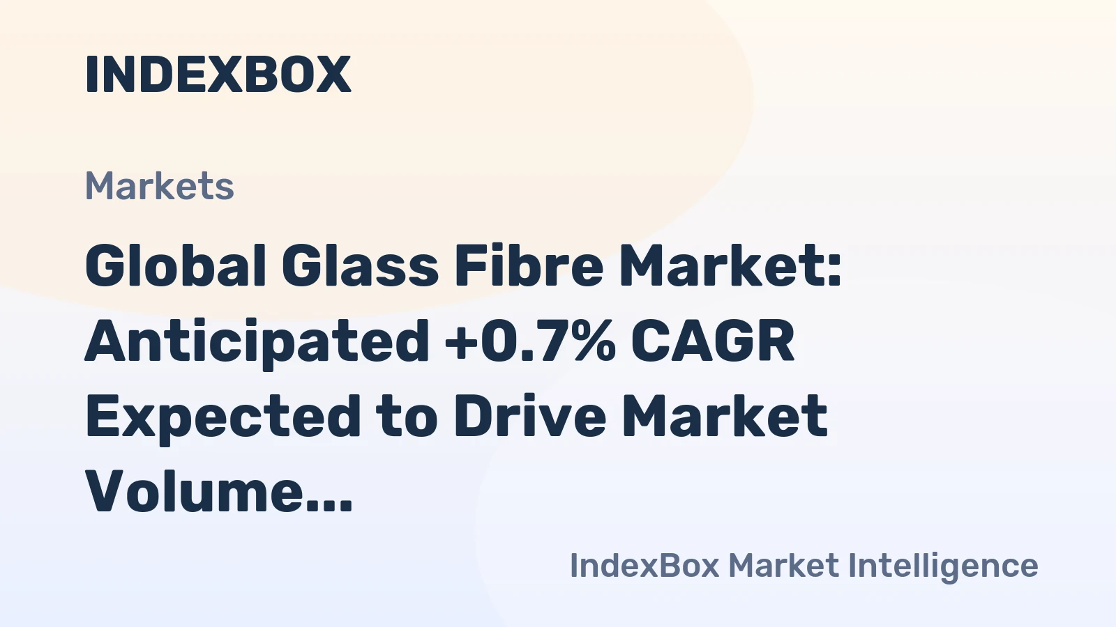 Global Glass Fibre Market: Anticipated +0.7% CAGR Expected to Drive Market Volume to 10M Tons by 2035